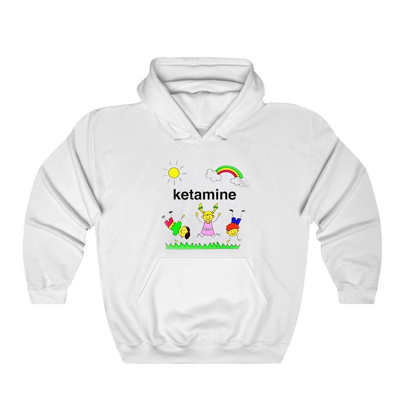Ketamine Cartoon Rainbow Hoodie Unisex Meme